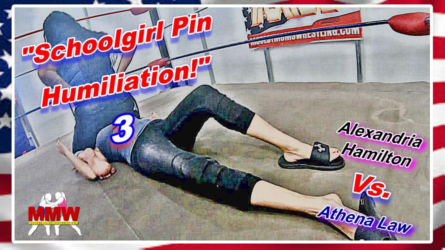 “Schoolgirl Pin Humiliation!” 3 – Modest Moms Wrestling